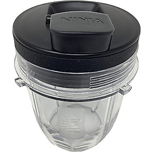 Genuine Nutri Ninja 2-Pack 12oz Tritan Cup w/Spout Lid for Auto-iQ BL450 BL456 BL480 BL482 BL490 BL494 BL641 BL680 BL681 BL682 BL687 BL2012 BN750 BN800 BN805 NN102 Blender