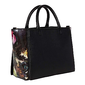 Betsey Johnson Jayla Satchel Black Floral One Size