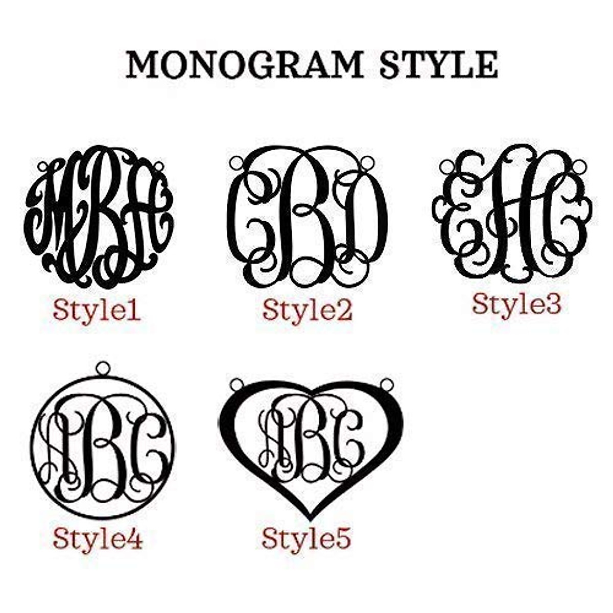 JOELLE JEWELRY Personalized Name Necklace Monogram Initial Sterling Silver-Customized Pendant with Your Initials