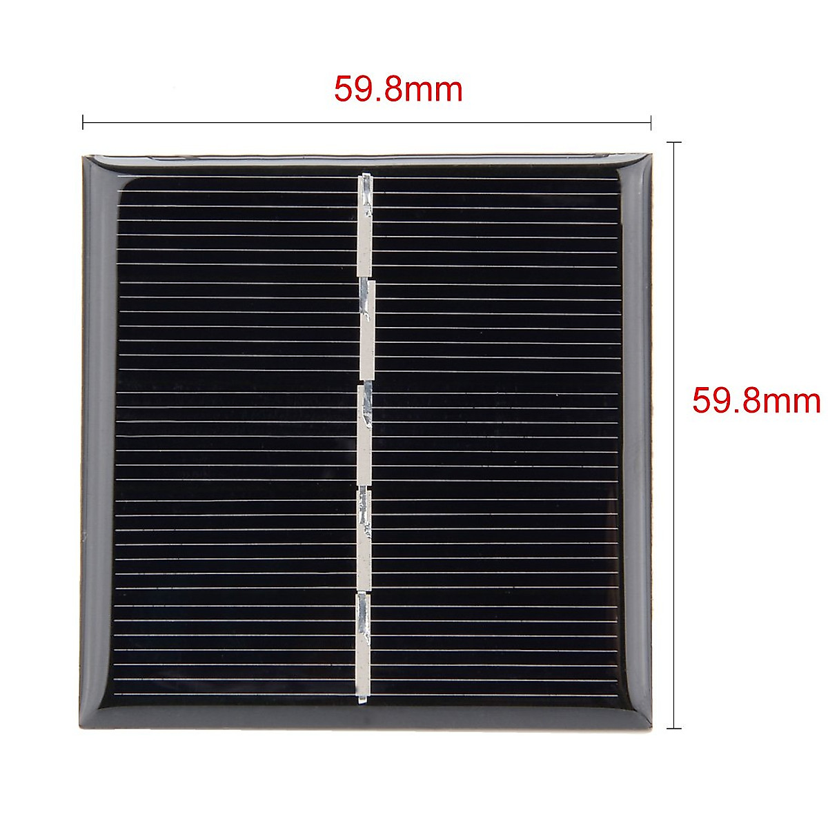 uxcell 5Pcs 2.5V 120mA Poly Mini Solar Cell Panel Module DIY for Light Toys Charger 59.8mm x 59.8mm