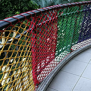 AWSAD Children Railing Safety Net Anti Falling Stairs Balcony Protection Net Nylon Rope Net Ceiling Net Hanging Clothes Net Playground Rope Mesh Color : 8mm Rope, Size : 2×2m(7×7ft)