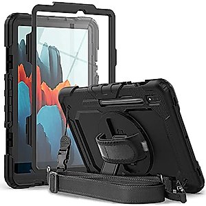 Herize Case Compatible with A9+ Plus 11 Inch with Screen Protector | Heavy Duty Shockproof Rugged Silcone Protective Cover W/Stand Shoulder Strap