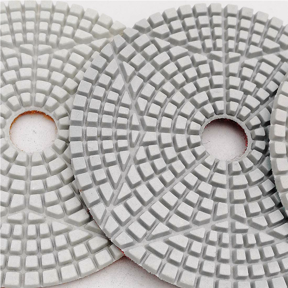 DT-DIATOOL Diamond 3 Step Polishing Pads 4 Inch for Granite Marble Terrazzo(Set of 3 Pieces + Alu Backer)