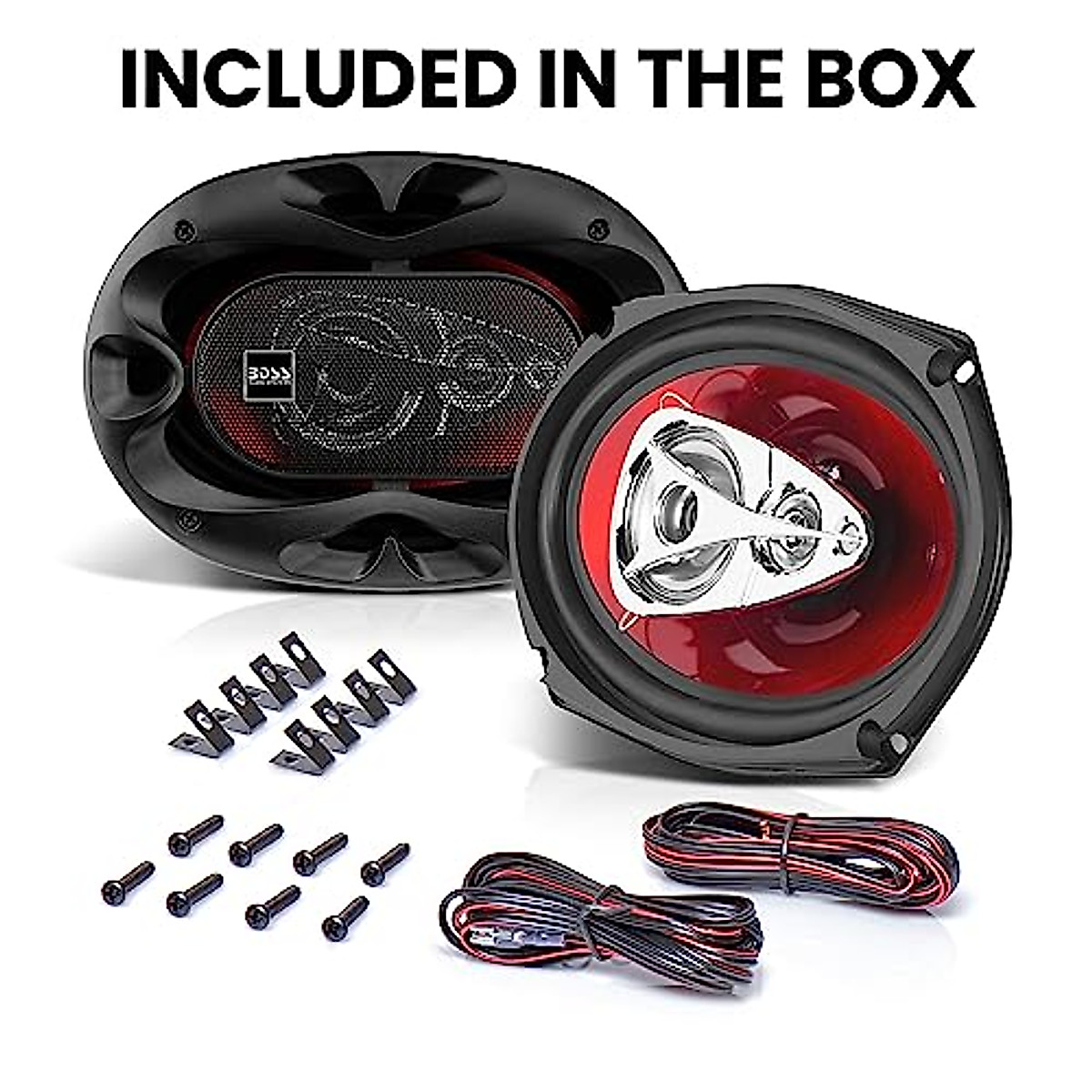 BOSS Audio Systems CH6940 Chaos Series 6 x 9 Inch Car Door Speakers - 500 Watts Max, 4 Way, Full Range, Tweeter, Coaxial, Sold in Pairs, Bocinas Para Carro