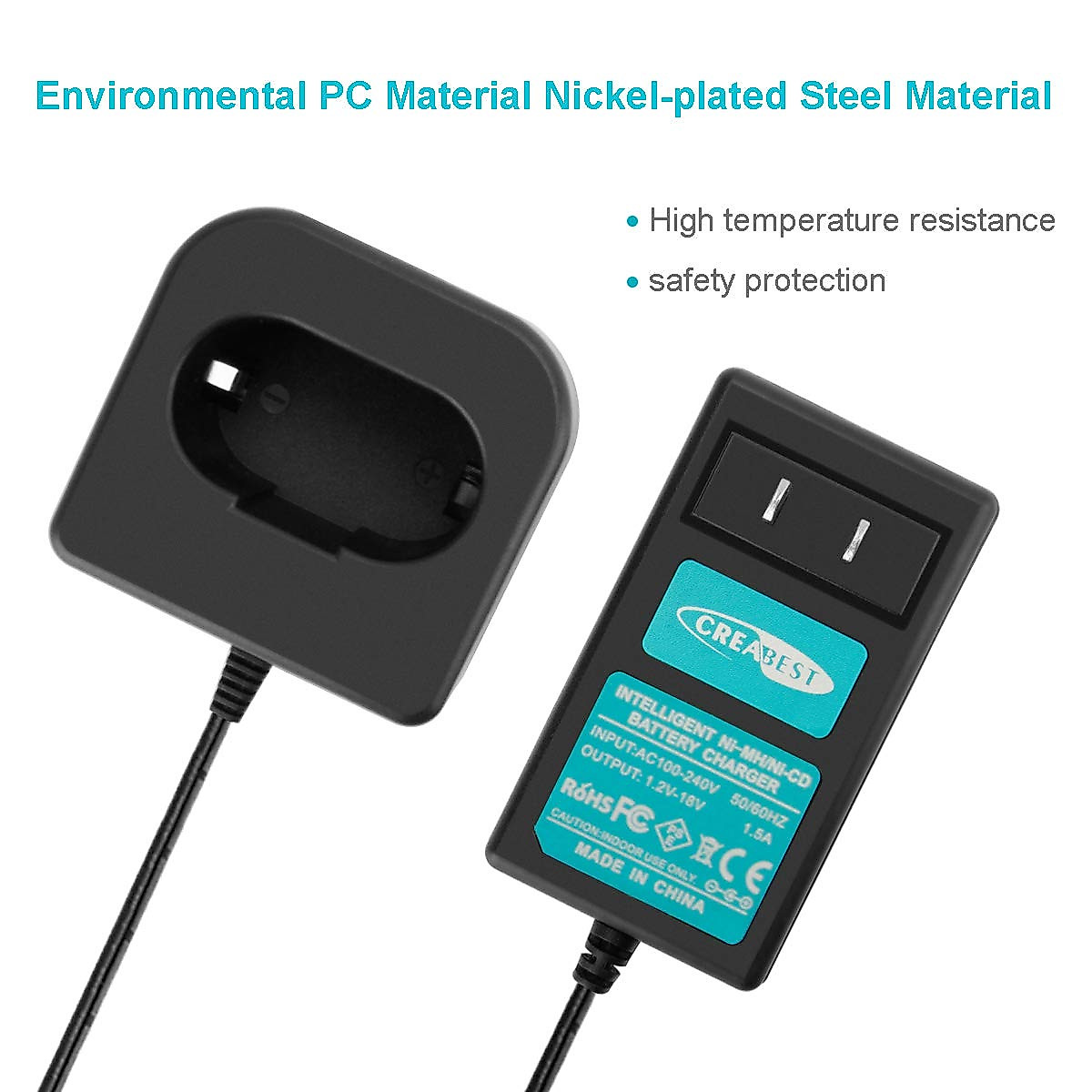 CREABEST New 6V Battery Charger Compatible with Paslode 404400 404717 900400 900420 B20720 CF-325 IM200 IM250A IM350A PS604N Pod Style Ni-HM/Ni-CD Battery (NOT for Li-ion Battery)