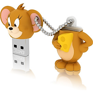 Emtec ECMMD16GHB103 - USB 2.0 Flash Drive - 16 GB, 16 Go - Licence Range - HB103 Collection - Hanna Barbera - Jerry Character - 3D Gum Soft Touch