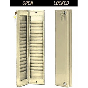 Sentry Model Custom30 Lockable Security ID Card Rack, 30 Pocket, Black