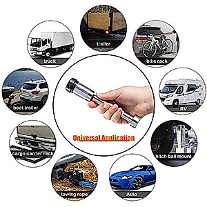 CZC AUTO Locking Hitch Pin Fit 2" & 2.5" Receiver, Trailer Hitch Lock with 5/8" Pin, Hitch Pin Lock for Class III IV, Chrome Coated Tow Hitch Locking Pin with Keys