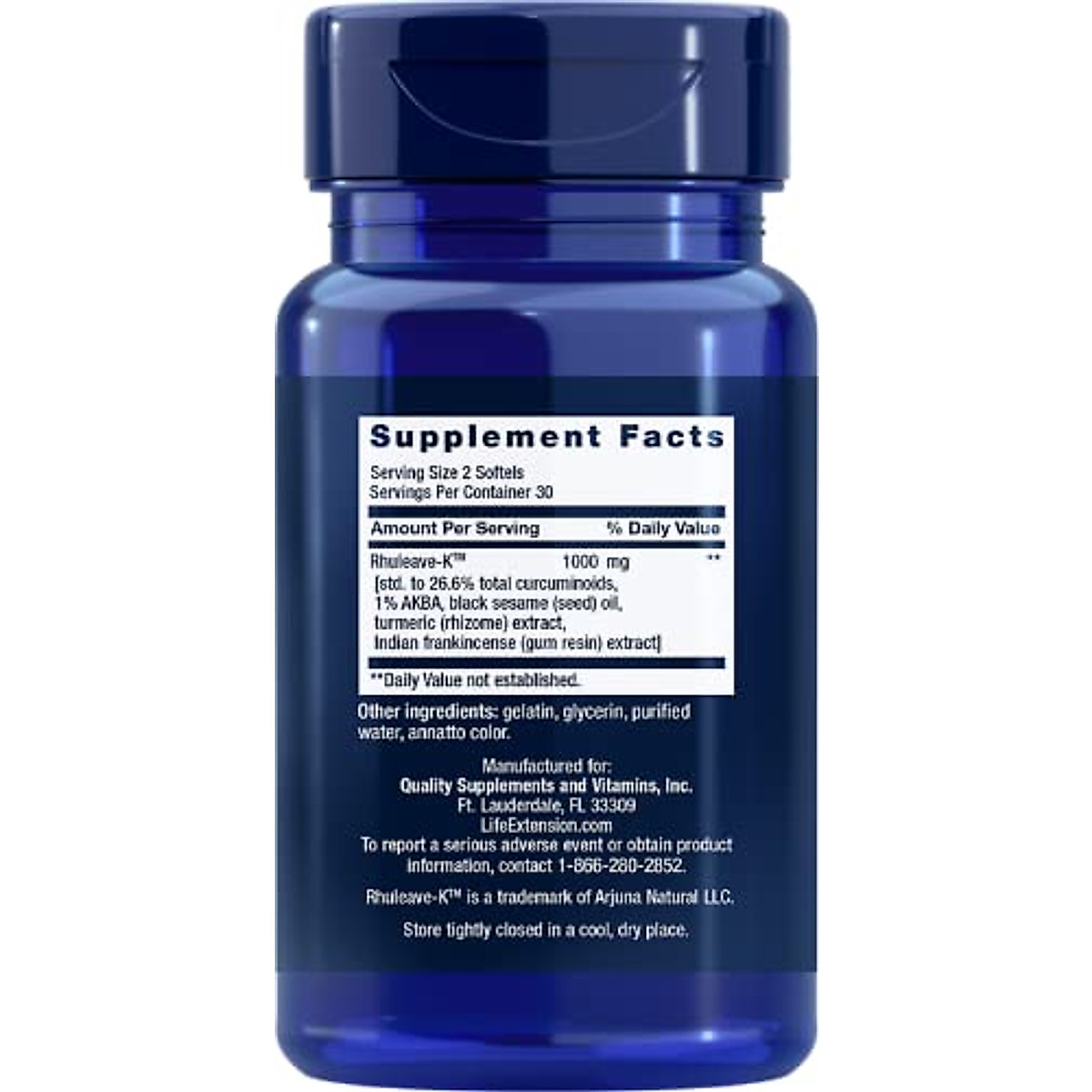 Life Extension Fast Acting Relief – Fast Comfort Relief, Joint, and Muscle Comfort - Contains Turmeric, Boswellia, Black Sesame, Gluten-Free, Non-GMO – 60 Softgels