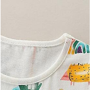 warmstraw Infant Girls A-line Summer Dress Sundress Clothes Outfits Cotton Princess Cartoon Comfort Dresses Beach Holiday Skirt Animal Pattern 2-3T