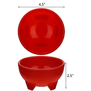 ZEAYEA Set of 18 Salsa Bowls, 12 oz Plastic Dipping Bowls, 4.5" Mexican Party Serving Bowls, Plastic Guacamole Bowls for Condiments, Dipping Sauces, Taco, Snack