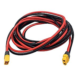 XT60 XT60h Extension Cord 10Ft with Female Male for Solar Generator Portable Power Station Solar Panel RC Battery Lipo Battery Pack Portable Power Station 12Gauge Flexible Silicone Wire Cord（10Ft ）