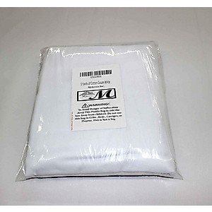 Cotton Gauze (100% Cotton) 48/50" Wide Fabric for Skirts & Dresses, White (10 Yards)