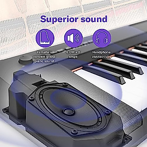 Yamaha 76-Key Piaggero Ultra-Portable Digital Piano, Black (NP35B)