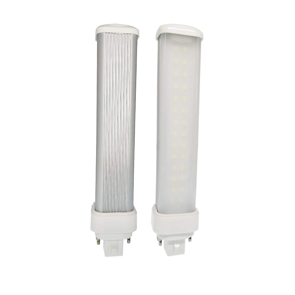 2pcs 9W G24 LED Bulb E-Simpo Horizontal Recessed 6'/151mm 800-1000lm Retrofit CFL 2U PL-C 18W Equivalent 180 Degree Beam Pin base LED Plug-in Bulb (Need Remove Ballast) (Daylight, G24q 4Pin 15mm)
