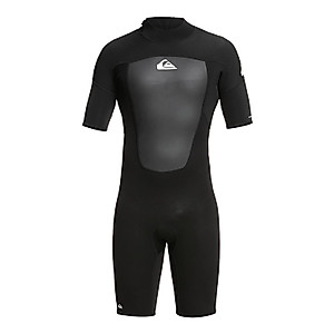 Quiksilver Mens 2/2 Sessions Short Sleeve Chest Zip Springsuit - Black | Large
