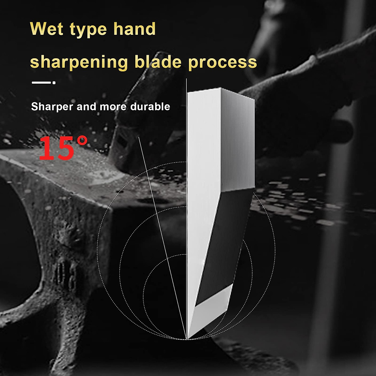 Meat Cleaver Knife 7.5 Inch, Ultra Sharp Chinese Chef's Knives, Full-tang Chopping Knife, 30Cr13 Steel Blade Thickness 2.5 mm, TJ SEGA Series TC1705