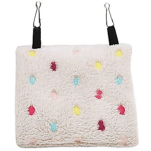 TATBUL Pets Hammocks Plush Hamster Hammock Warm Small Pets Hanging Nest Parrots Myna Birds House Cage Hanging Bed (Size : Medium)