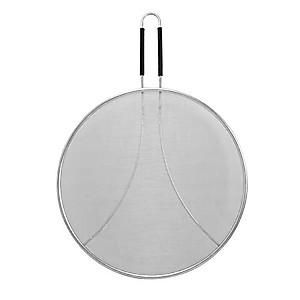 ExcelSteel Durable Easy to Use Kitchenware Oil Guard Splatter Screen, 13", Black