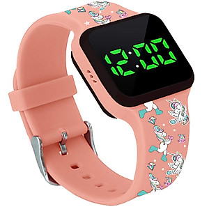 ATHENA FUTURES Potty Training Timer Watch With Flashing Lights And Music Tones - Unicorn Pattern and Potty Training Chart for Toddlers - Fun Animal Design