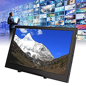 Capacitive Touch Screen, 13.3in 050121113C Monitor Support HD Multimedia VGA Input Interface Portable Color Display Speaker 100‑240V US