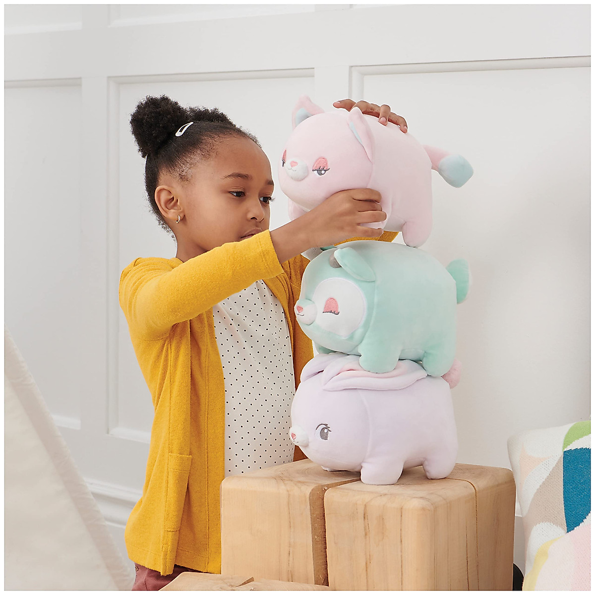 GUND Glow Bops CatBop Cat Stuffed Animal, Touch Activated Glow in The Dark LED Plush Toy, 8”