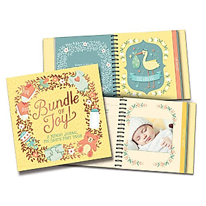Studio Oh! Guided Pregnancy Journal Bump for Joy - 9" x 9" Bundled with Baby's First Years Guided Journal Bundle of Joy - 9" x 9"