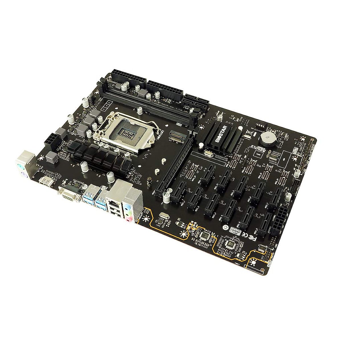 Biostar USA Warranty TB360-BTC PRO 2.0 Core i7/i5/i3 (Intel 8th and 9th Gen) LGA1151 Intel B360 DDR4 12 GPU Mining Motherboard Upgraded Model