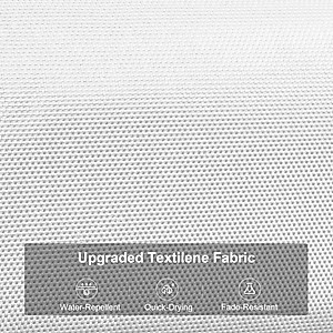 PURPLE LEAF Outdoor Lounge Chairs Set Patio Chaise Lounges Outside with 2 Side Tables for Beach Pool Sun Lounger Reclining Chair White