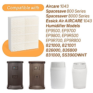 1043 Essick Humidifier Wick Filter for AIRCARE Air EP9500 EP9700 EP9800 EP9 EP9R EP9R500 EP9R700 EP9R800 800821000 826000 826600 831000 Fit Bemis Space Saver 800 8000 Series Evaporative - 2 Pack