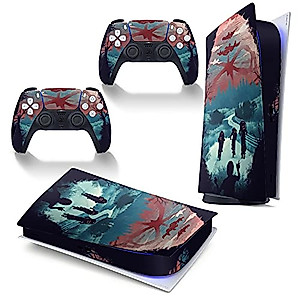 PlayStation 5 Digital edition version sticker protective cover, Turn It Upside Down ps5 controller protective shell (compatible with ps5 Digital edition)
