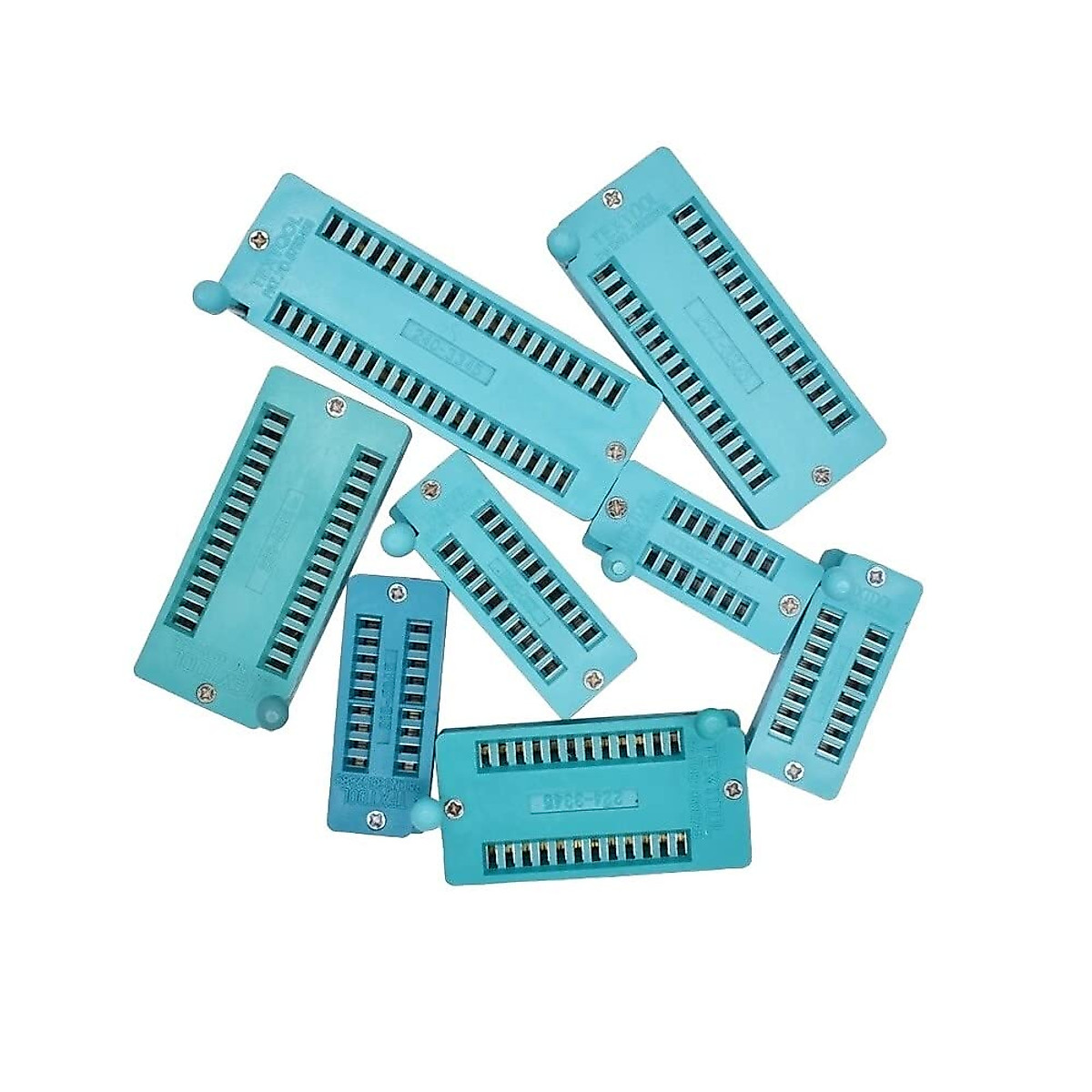 VITechone1pcs/lot 14/16/ 18/20/ 24/28 /32/40 P Pin 2.54 MM Green DIP Universal ZIF IC Socket Test Solder Type IC Lock seat ZIF Socket