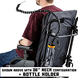 Giraffe Bottle Tower Hands Free Drinking System, Clear Tritan Bottle, with Round Tube Mounted Bottle Holder (length 25 in / 63 cm)