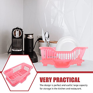 Cabilock Dish Drainer 1 Set Household Dish Draining Rack Kitchen Dish Basket Dish Drying Rack Dish Drying