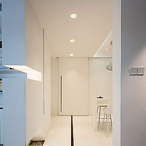 SANBDDLYY European Ceiling Spotlight High Brightness Led Spotlight Creative Ceiling Lights White Aluminum Fashion Recessed Downlight Floodlight Embedded Integrated Restaurant Clothing Store Lighting