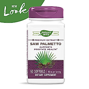 NATURE'S WAY SAW PALMETTO EXTRACT, 60 SGEL- 3 Pack