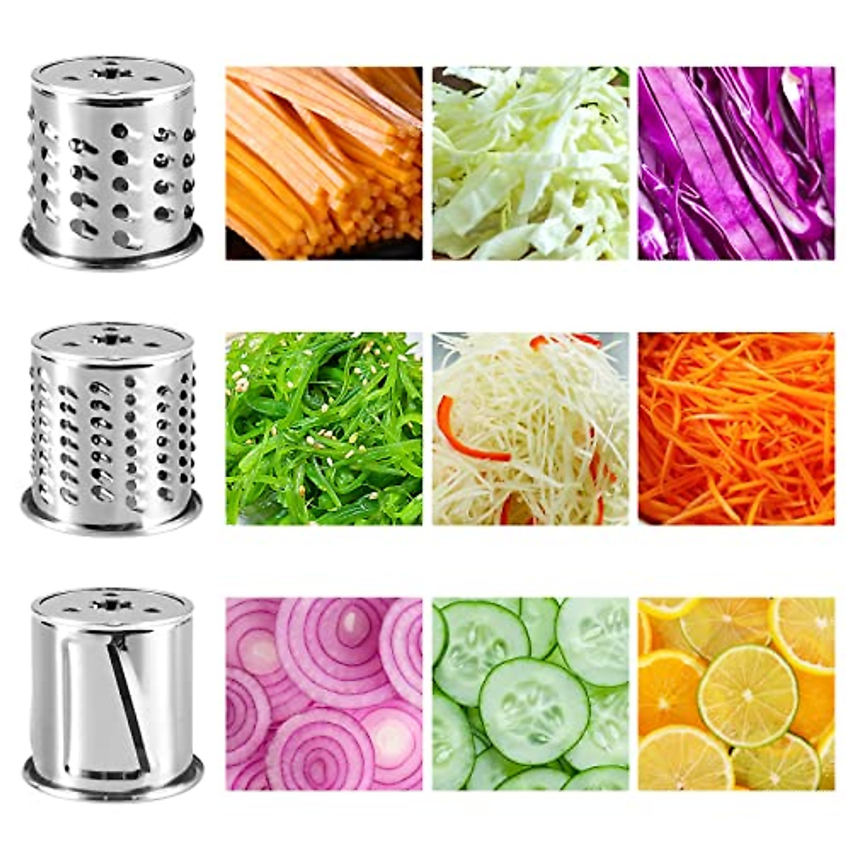 Slicer Shredder Attachments for Kitchenaid Mixer, Slicer Accessories to Quickly Slice Vegetables for Salads,Potatoes,Cucumbers,Casseroles White