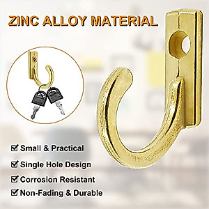 Auvotuis 100Pcs Wall Mounted Single Hooks, Small Coat Hooks Hanger Modern Robe Hooks with Screws for Keys, Cups, Hats, Towel (Gold)