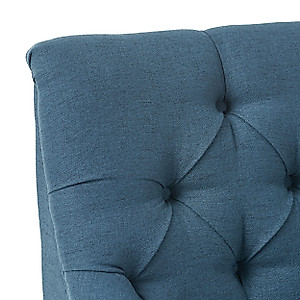 Christopher Knight Home Nicole Fabric Settee, Dark Blue