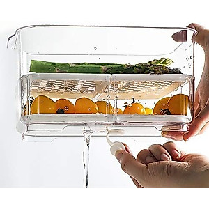 blitzlabs Vegetable Fruit Storage Containers, Fresh Produce Saver Refrigerator Storage Containers with Lids and Vents,Stackable Salad Lettuce Keeper,Stay Fresh Cabinet Containers Bin