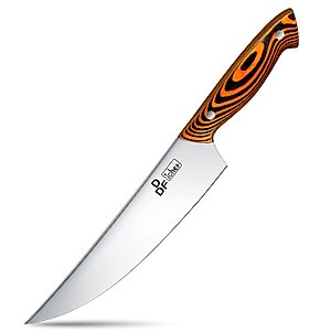 DDF iohEF Chef Knife 8 inch, Super-Sharp High Carbon Stainless Steel Kitchen Knife Ergonomic Wood Handle Durable Blade Cooking Cutting Chopping Knife with Gift Box