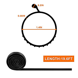 20FT Garage Door Seals Bottom Rubber Weather Stripping, Garage Door Seal Bottom, P-Bulb Garage Door Bottom Weather Seal Suitable for Weatherproof, Replacement Overhead Doors,Black
