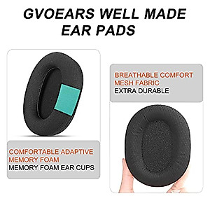 GVOEARS Replacement Ear Cushions for Razer BlackShark V2 / BlackShark V2 Pro Gaming Headset, Mesh Fabric Ear Pads Earmuffs Softer Memory Foam Noise-isolating Ear Cups Easy Installation