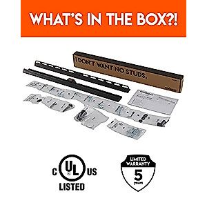 ECHOGEAR No Drill TV Drywall Mount - Slim No Stud Design Holds TVs Up to 100lbs with Nails - Easy Install with No Drilling Required