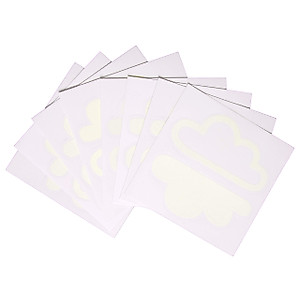 Ubbi Glow-in-The-Dark Cloud Peel and Stick Decal Stickers, Decorative Sticker for Diaper Pail or Baby Nursery