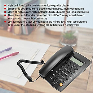 Business Telephone, 2 Groups Family Memory ABS TC-9200 Music Retention Landline Phone Hands Free Call for Office for Hotel