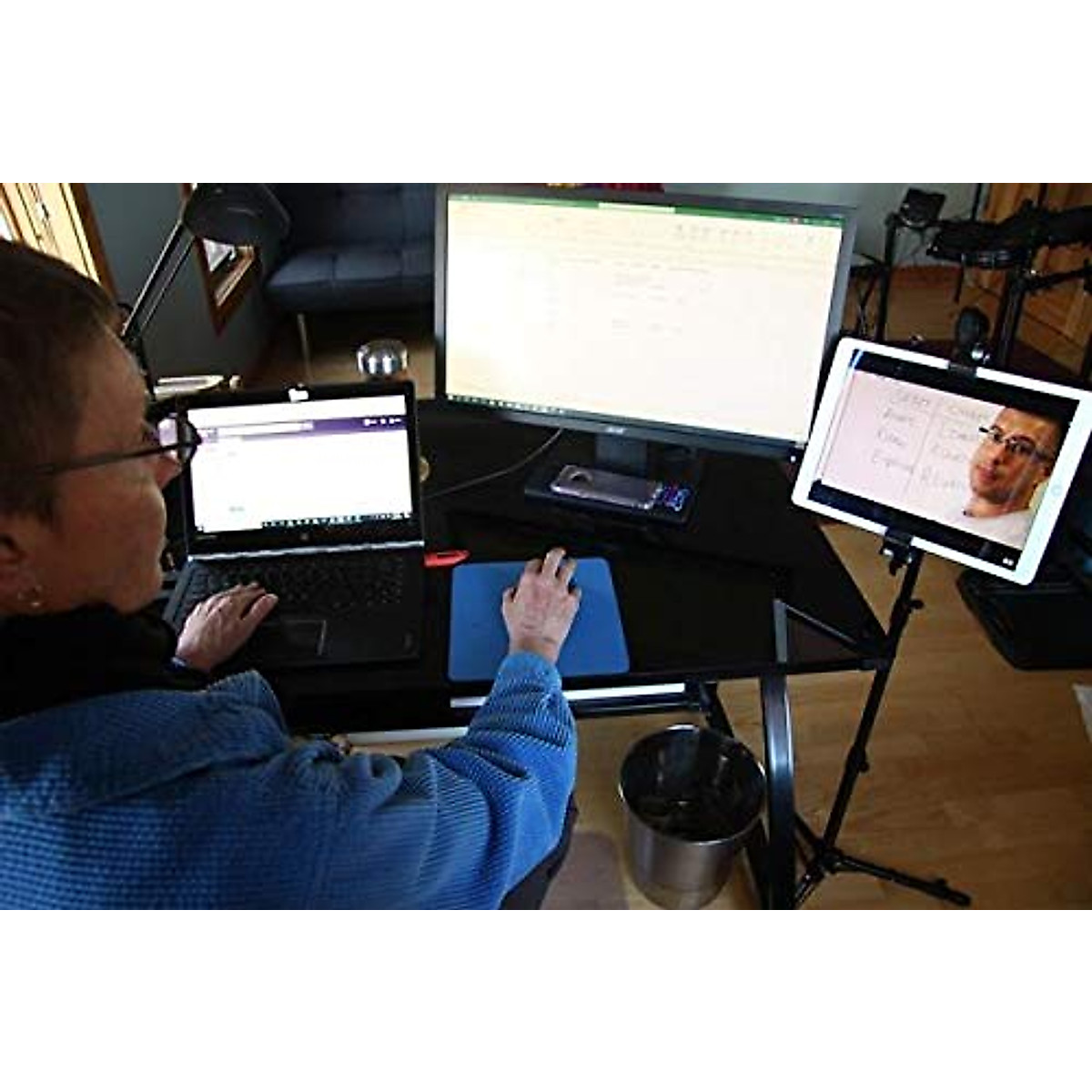 AirTurn TechAssist (Includes Universal Tablet Holder and Portable Stand for Home Office, Online Learning, and Kids Playtime)