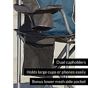 LivingXL by DXL Heavy Duty Portable Chair | Outdoor Lawn or Beach Chair with 500 lb Max Capacity, Lightweight Folding Frame