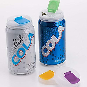 Soda Can Covers 8 Pack for Carbonated Water or Soft Drink - Best Beer Cans Cover Easy Clip on Caps Lid Seal Opening for a Fresher Drinking Experience BPA Free
