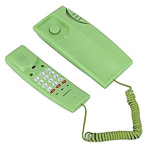 Mini Home Phone Landline Wired Green Telephone Desk Corded Phone Desktop Phone for Home Office Hotel,Telephone Line Power Supply, no Additional Power Supply Required